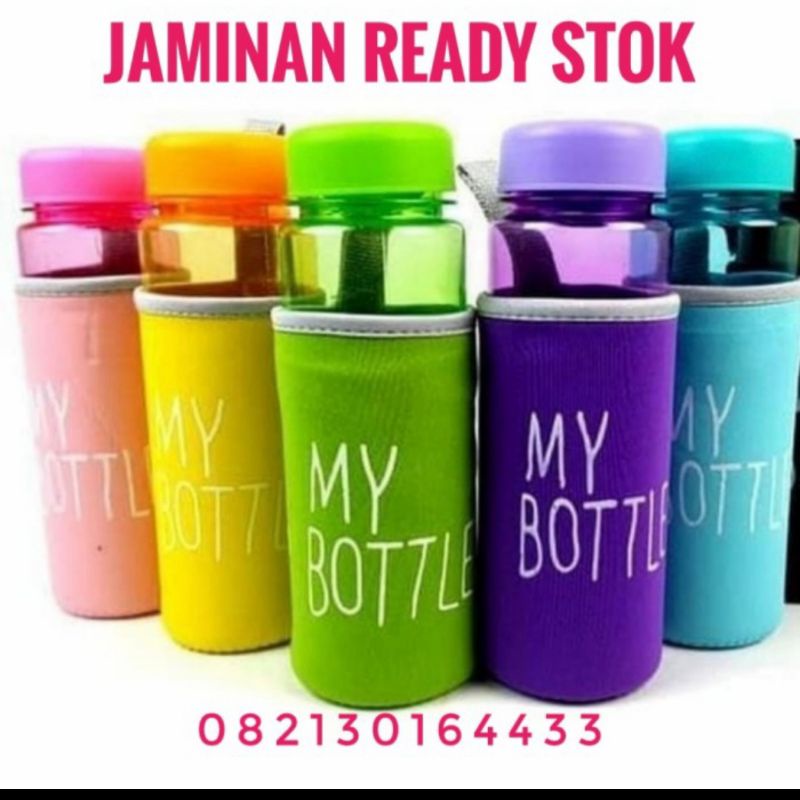 Jual botol minum 450ml botol minum pouch busa my bottle full warna ...