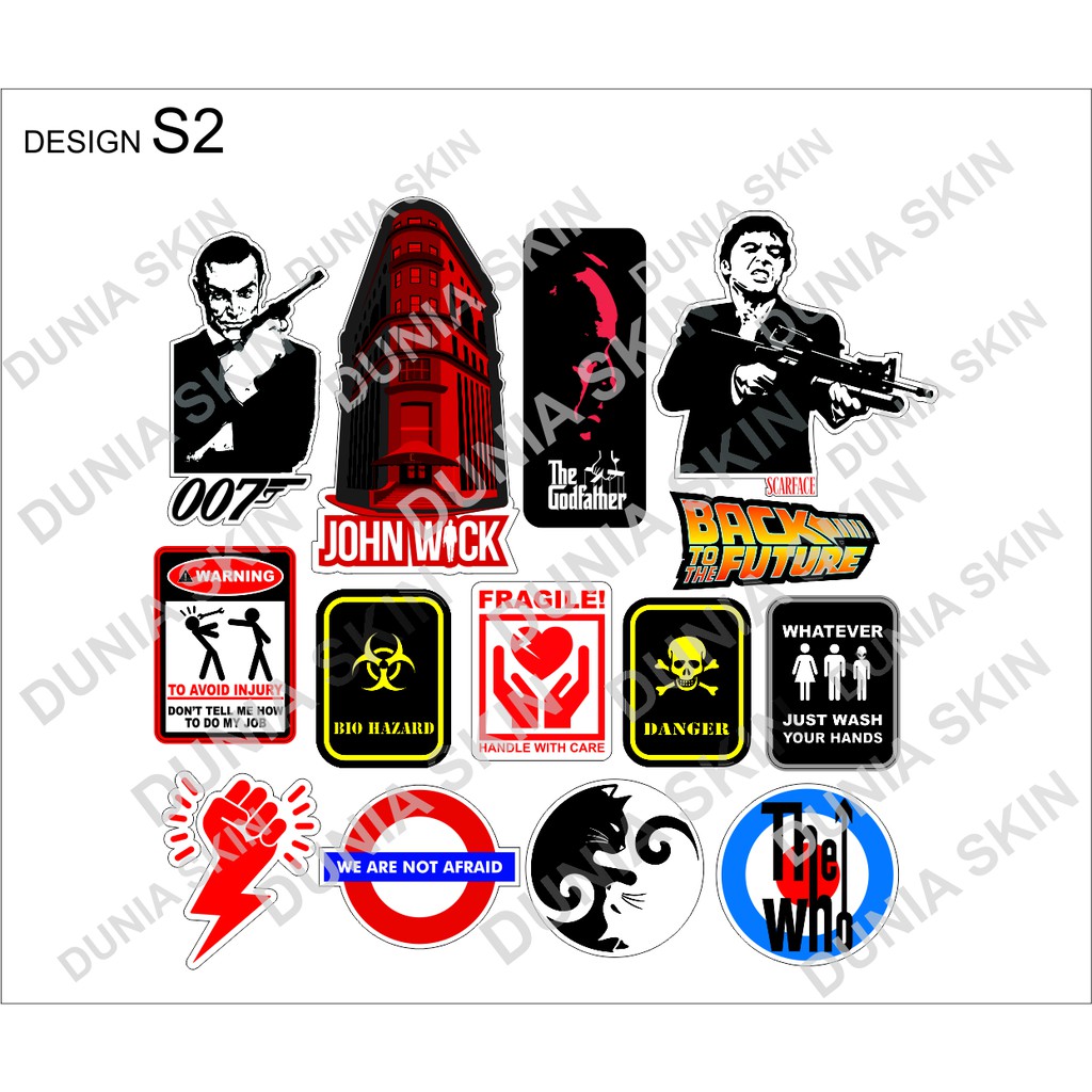 Jual Stiker Koper / luggage tag / Travel Label Design S2 Movie Logo ...
