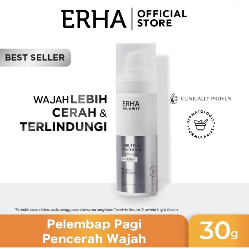Jual ERHA Truwhite Arbutin & Panthenol Brightening Day Cream 30g ...