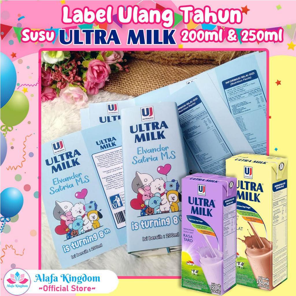 Jual [alafakingdom] Label Susu ULTRA MILK 200 ml Label Susu ULTRA MILK ...