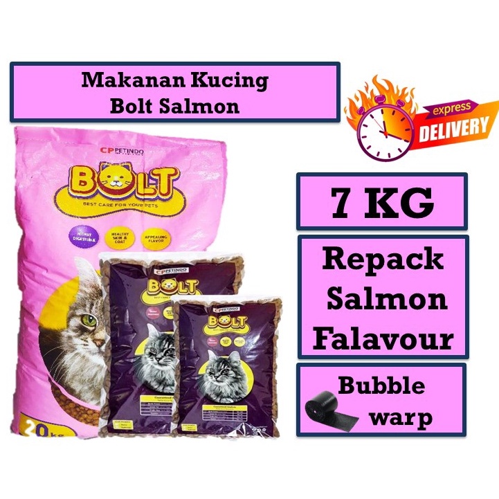 Jual Makanan Kucing Bolt Rasa SALMON 7 KG MURAH makanan kucing Murah ...