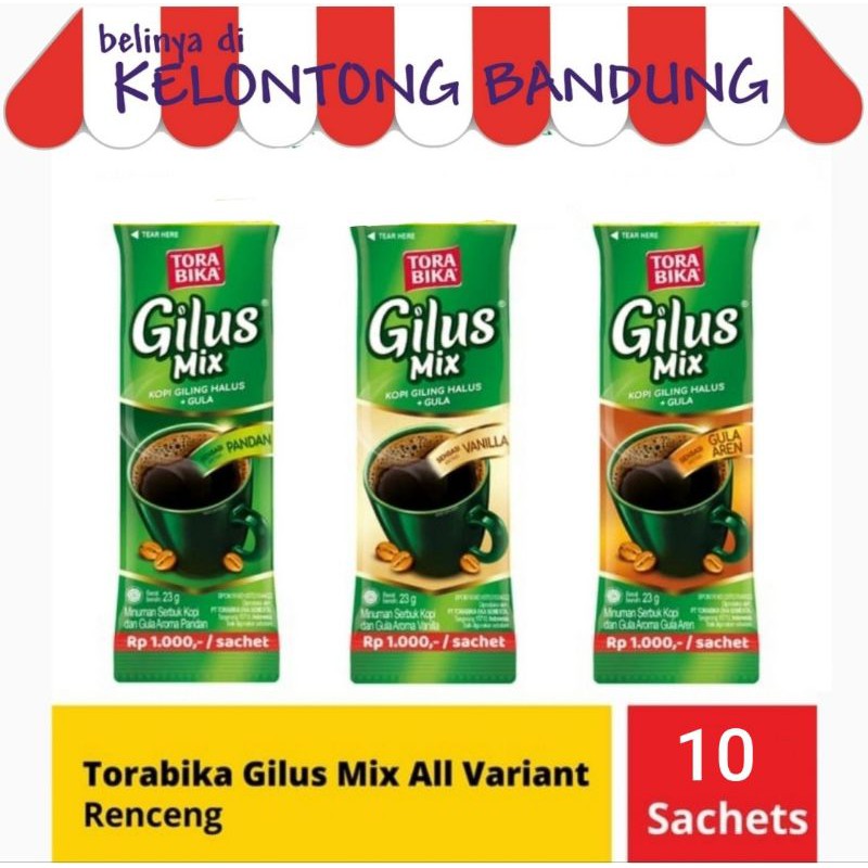 Jual Kopi Torabika Gilus Mix Gula Aren / Pandan / Vanila renceng ...