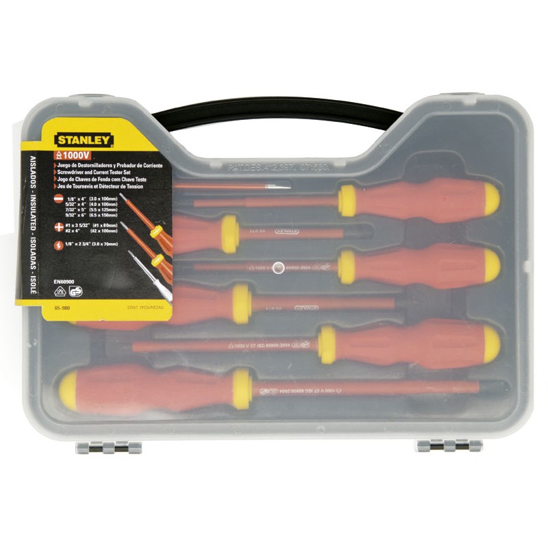 Jual Obeng Listrik set 6pcs Stanley VDE S/Driver with Bonus 65-980 ...