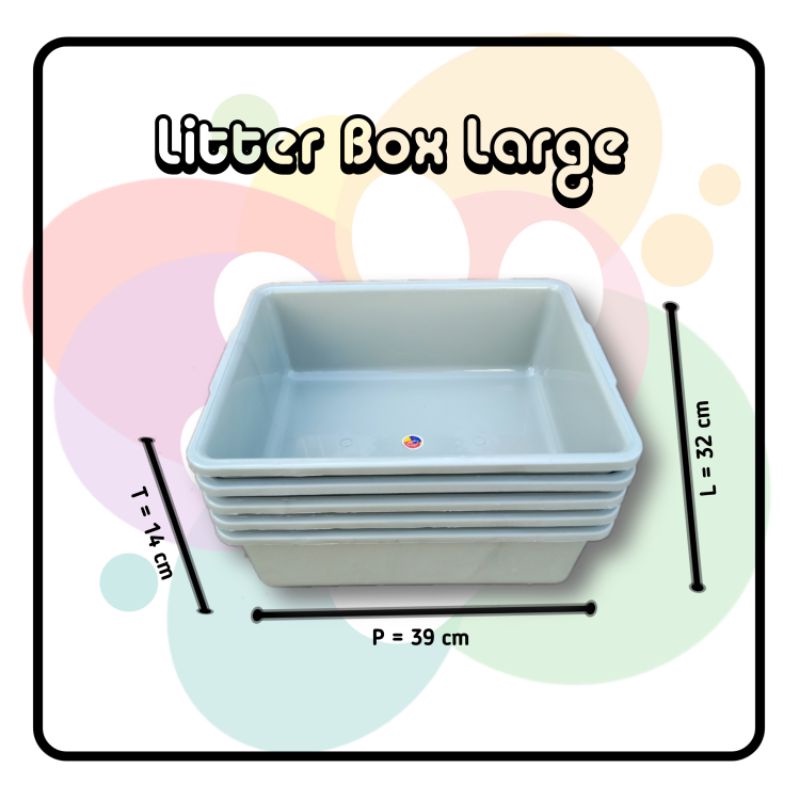 Jual Litter Box Large / Bak Pasir Ukuran Besar / Bak Pasir ABu | Shopee ...