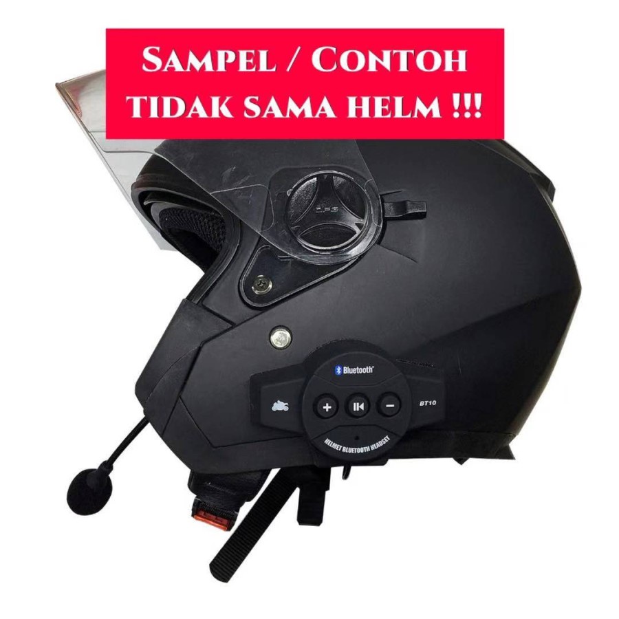 Jual Headset Bluetooth BT10 untuk HELM - Wireless Helmet Headset ...