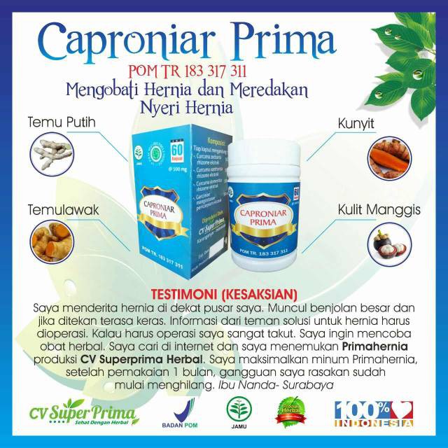 Jual CAPRONIAR kapsul HERNIA SUPER PRIMA obat herbal HERNIA CAPRONIAR ...