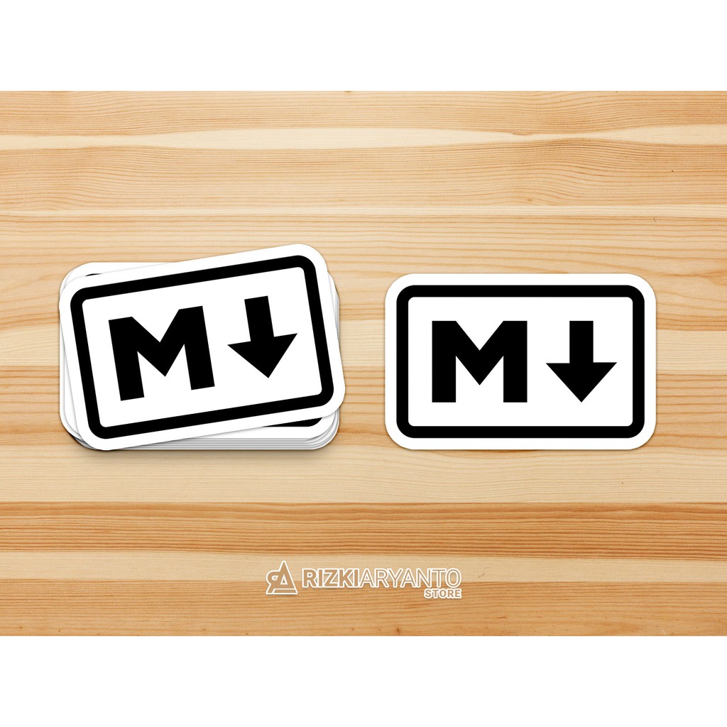 Jual Sticker - Stiker Logo Markdown Outline untuk PC Laptop HP dll ...