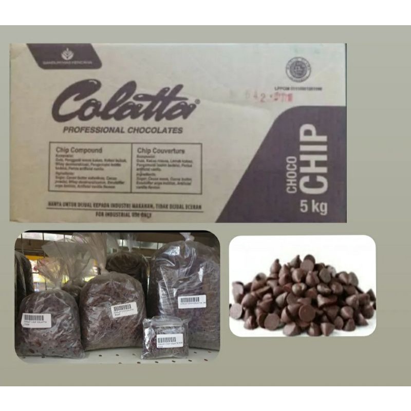 Jual COKLAT CHIP COLATTA BIASA 250GR (REPACK) | Shopee Indonesia