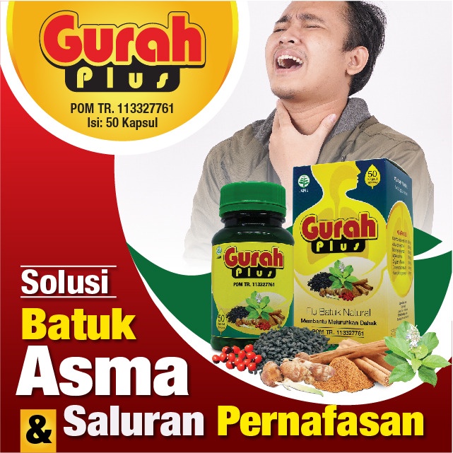 Jual GURAH PLUS Kapsul Ekstra Herbal Pernapasan Gurah Batuk Berdahak ...