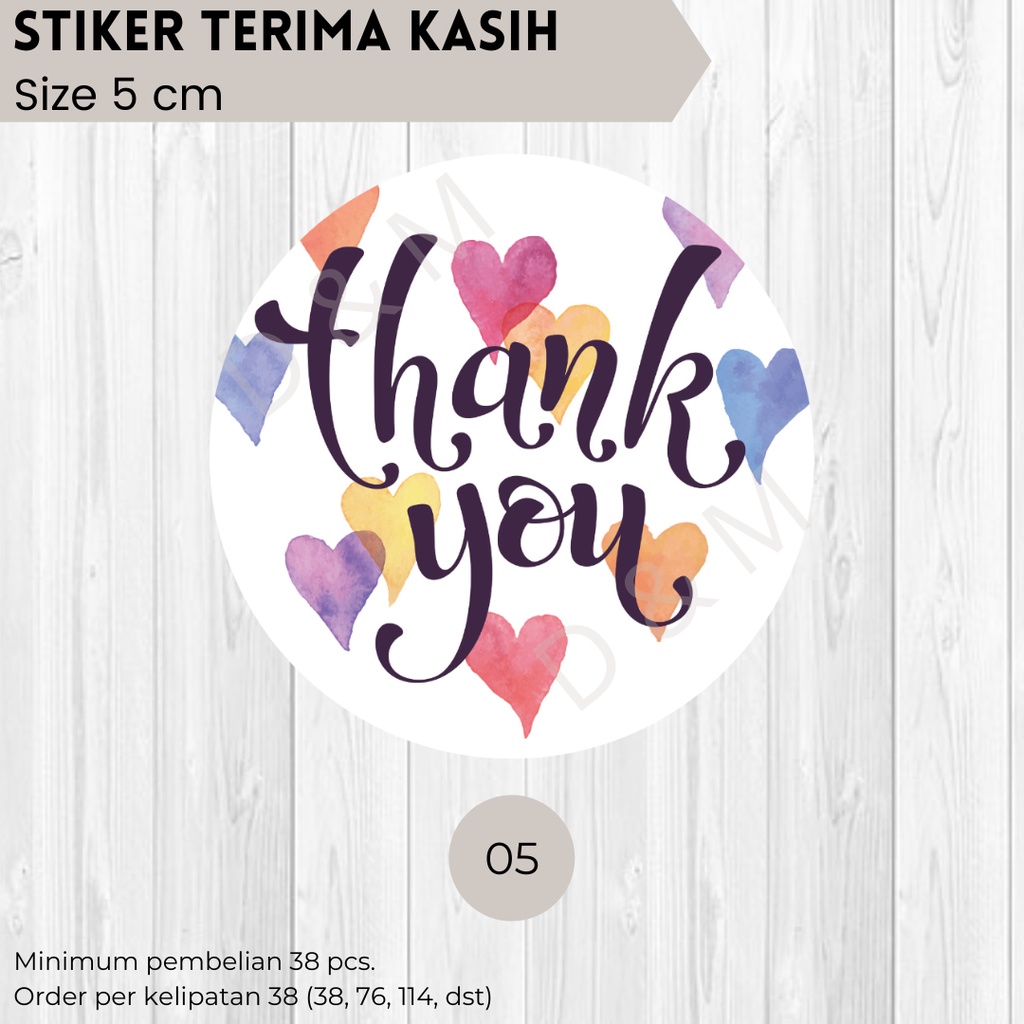 Jual Stiker Terima Kasih Thank You Sticker Label Thank You Stiker Cromo ...