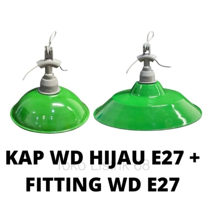 Jual Kap Hijau Lampu Jalan Satu Set WD HIJAU Gantung + Fitting WD E27 | Shopee Indonesia