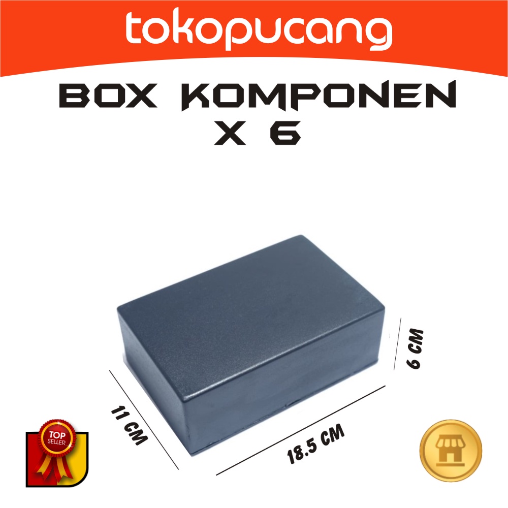 Jual Box Kotak Casing Plastik X6 for Komponen DIY Ukuran 18.5 x 11 x 6 ...