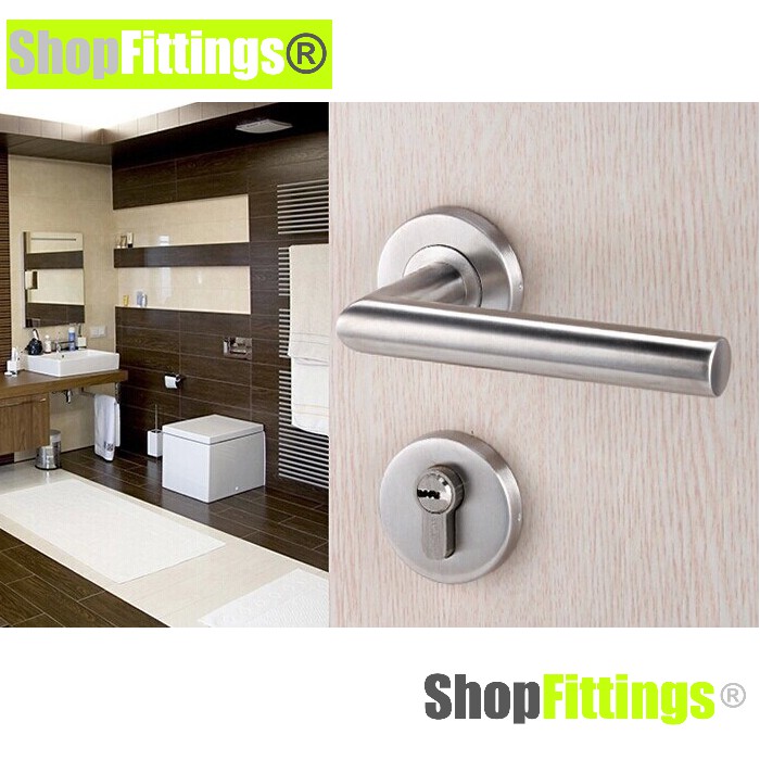 Jual Door Handle Lock Set Tube Rose Stainless Gagang Kunci Pintu Kamar ...