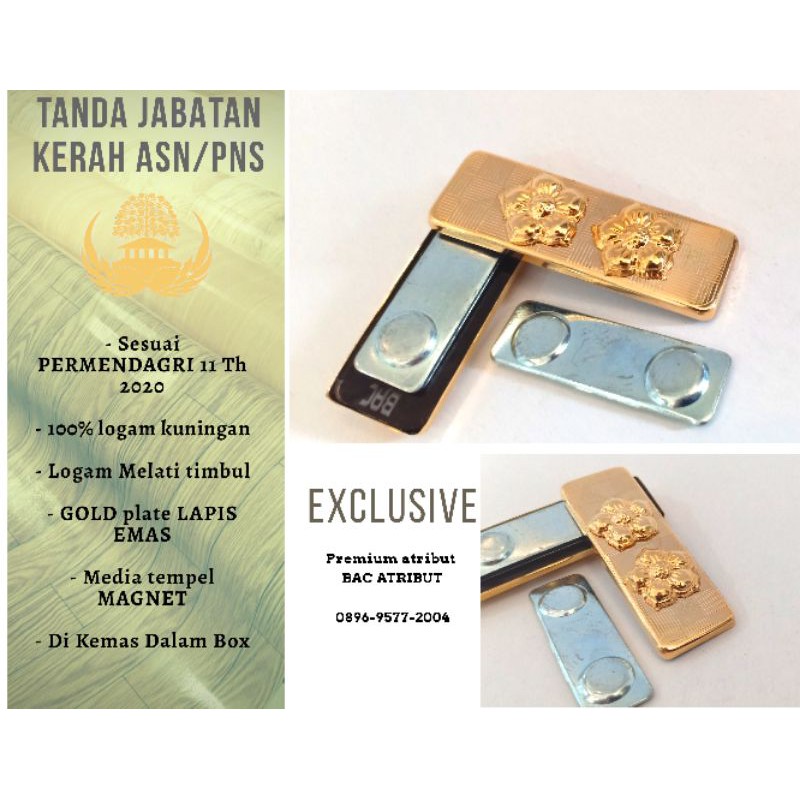Jual Terbaru.. Tanda Jabatan ASN tanda jabatan PNS sesuai PERMENDAGRI ...