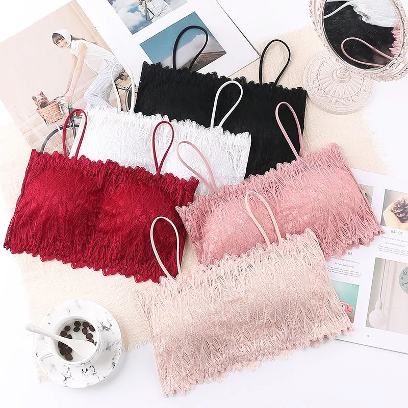 Jual Bra Renda Brokat Model Kemben Dengan Tali BH Wanita Tanpa Kawat ...