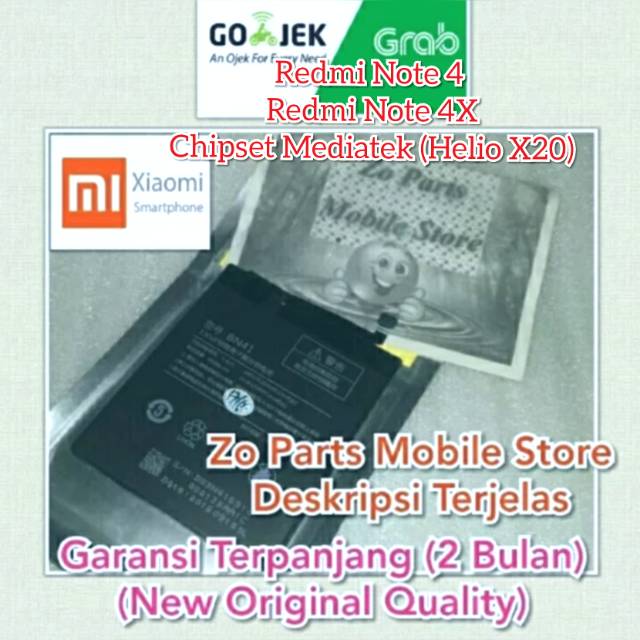 Jual Baterai Battery Xiaomi Redmi Note 4 (Redmi Note 4X) Chipset CPU Mediatek (Helio X20) (New ...