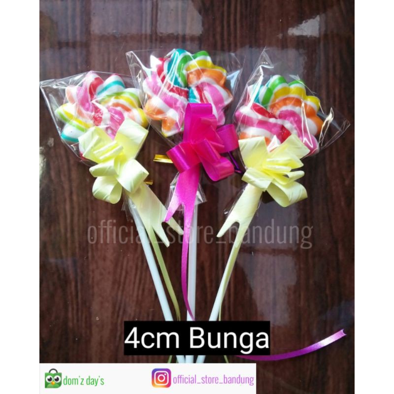 Jual permen lollipop lolipop pelangi souvenir gambar bunga | Shopee ...