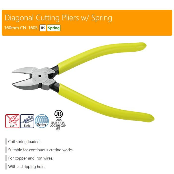 Jual Tang Potong With Spring 6 Inch - King TTC - CN-160S - Made In Japan | Shopee Indonesia