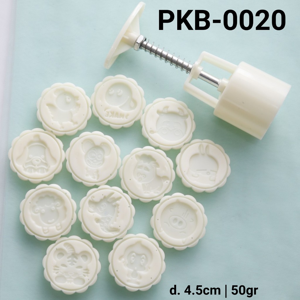 Jual PKB-0020 Cetakan nastar kue bulan mooncake 12 shio binatang 50gr ...