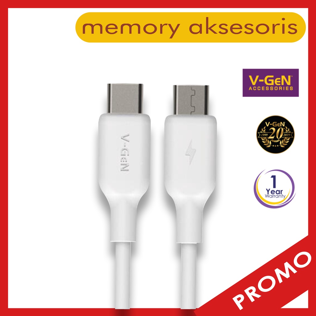 Jual Kabel Type C to Type-C V-GeN VCB-32 3A 1 Meter Fast Charging ...