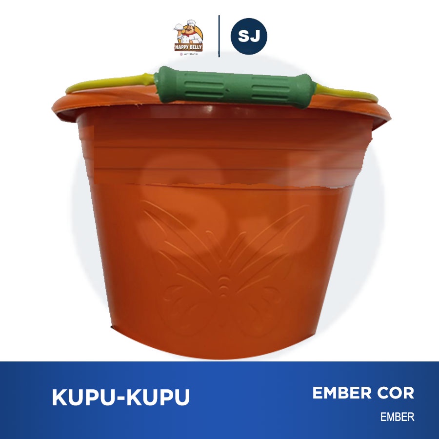Jual Ember Cor Besar Oren / Orange KUPUKUPU Anti Pecah | Shopee Indonesia