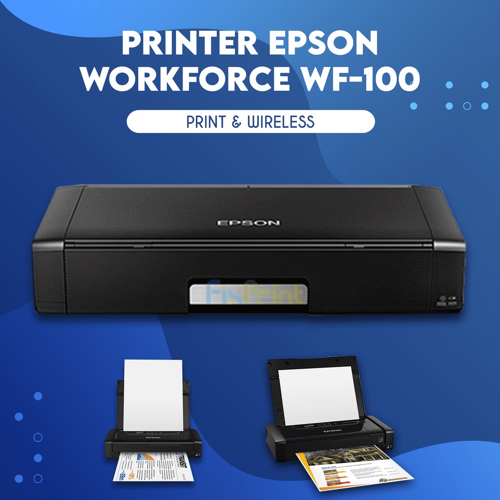 Jual Printer Epson WF-100 Work Force Printer WF100 Portable Wireless WiFi | Shopee Indonesia