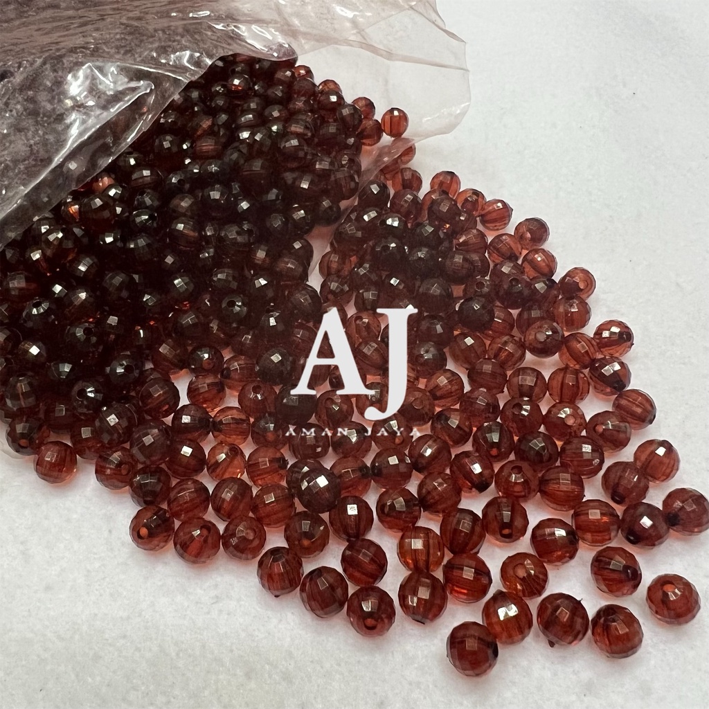 Jual Mote Akrilik 8mm / Manik Acrylic Bola Dunia 8 mm Warna Warni ...