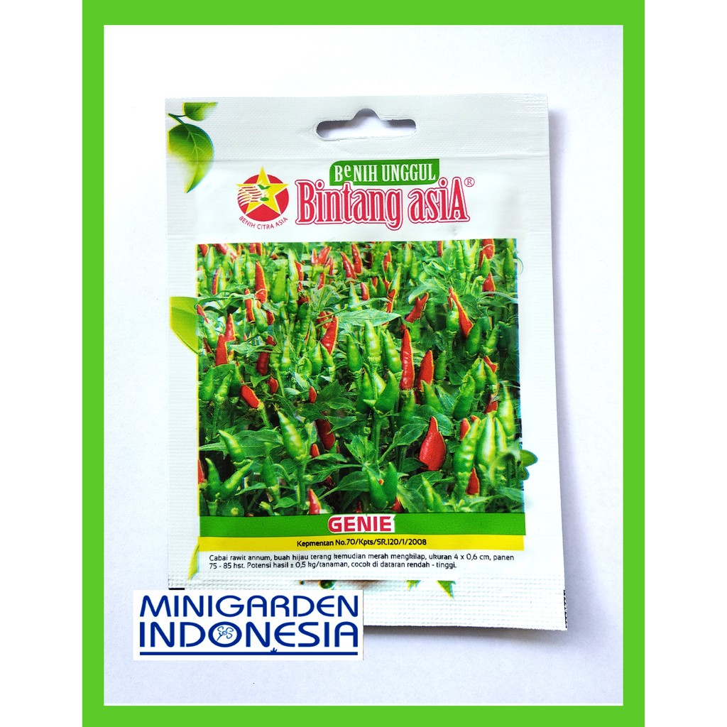 Jual CABAI RAWIT GENIE 2 GRAM PACK KECIL benih bibit biji cabe rawit ...