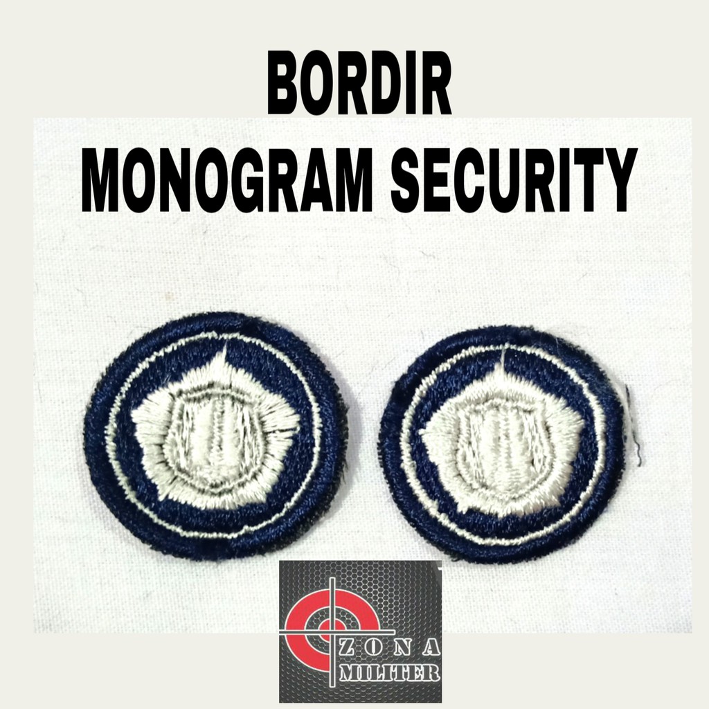 Jual BORDIR MONOGRAM SECURITY SATPAM 1 set | Shopee Indonesia