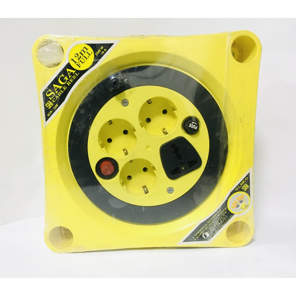 Jual Kabel Rool Kabel Listrik SAGA Panjang 12 Meter Kabel Asli Tembaga ...