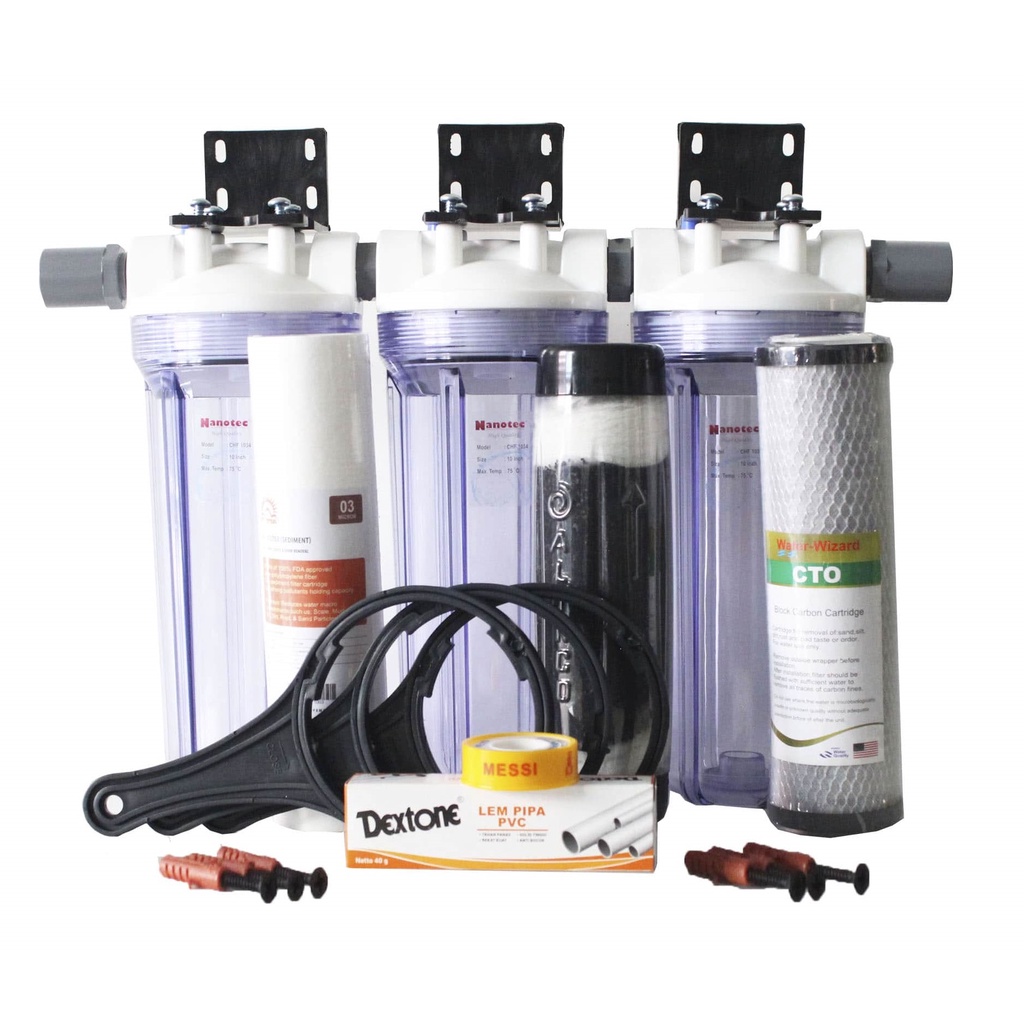Jual Paket Filter Air 10 Inci 3 Tahap SPC | Shopee Indonesia