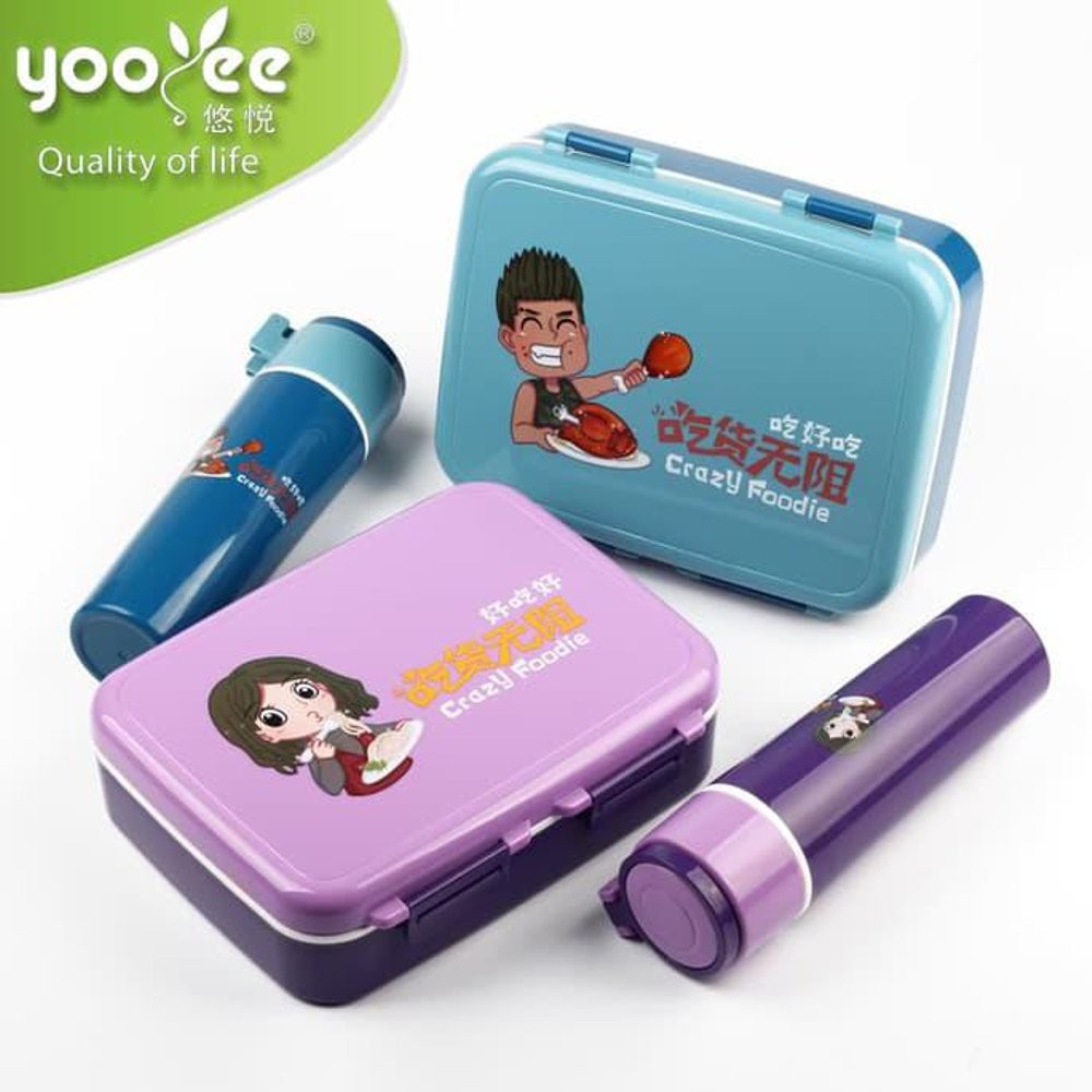Jual LUNCH BOX SET YOOYEE 616 ANTI TUMPAH | Shopee Indonesia