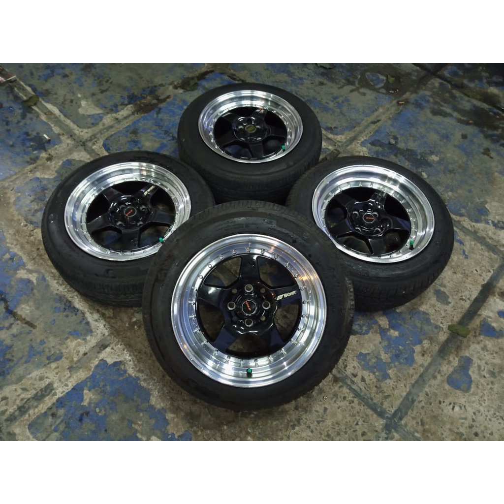Jual Velg Mobil Second Racing Work Meister Celong Ring 15 Lebar 7/8 Pcd ...