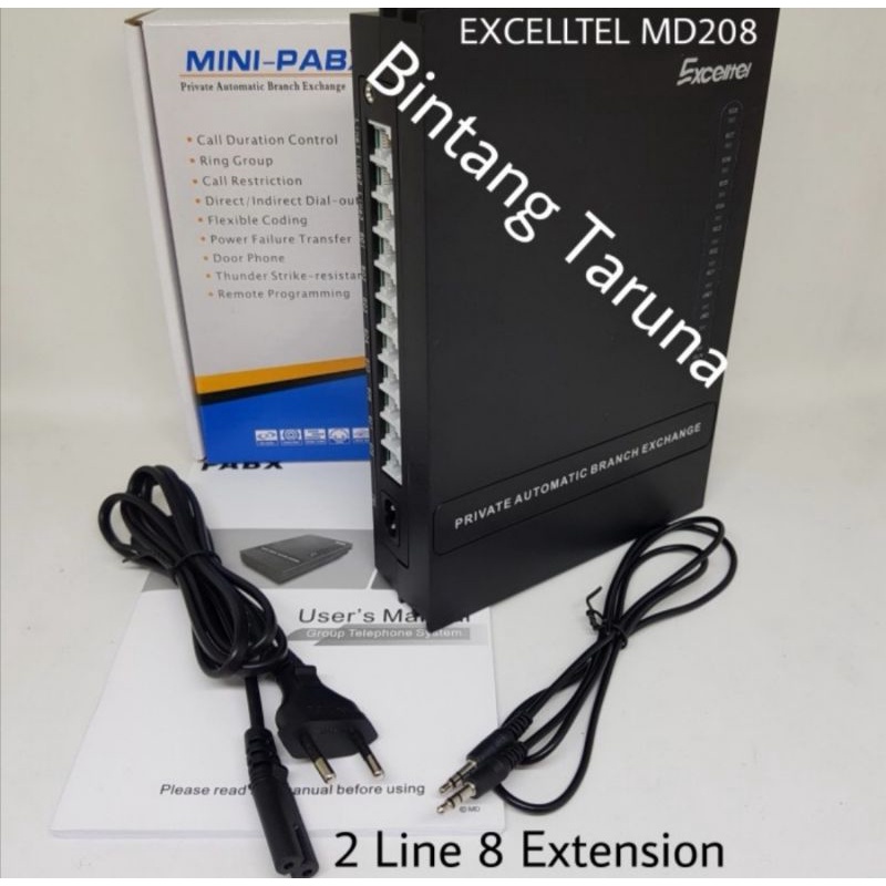 Jual Mini Pabx Excelltel MD208 Pabx 2 line 8 ext Pabx Excelltel MD-208 ...