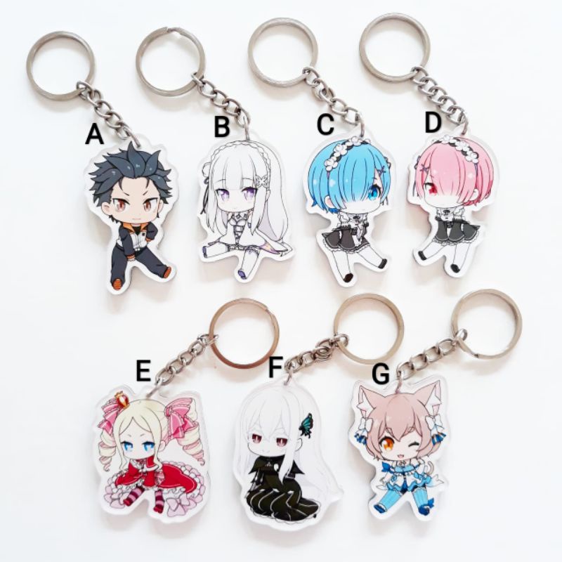 Jual Keychain Anime ReZero kara Hajimeru Isekai Seikatsu 2 Merchandise ...