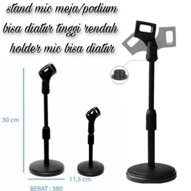 Jual stand mic meja - mic podium | Shopee Indonesia