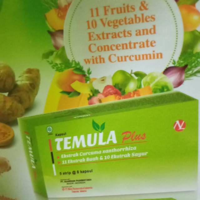 Jual TEMULA PLUS BOX ISI 30 suplemen temulawak dan sayur untuk ...