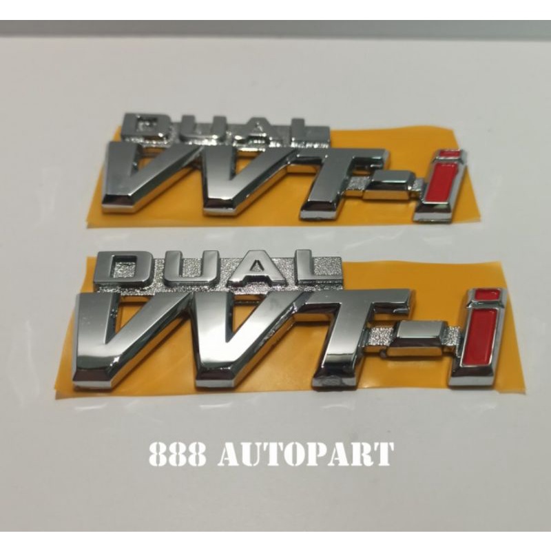 Jual Logo Emblem Tulisan Dual VVTI Kecil Original | Shopee Indonesia