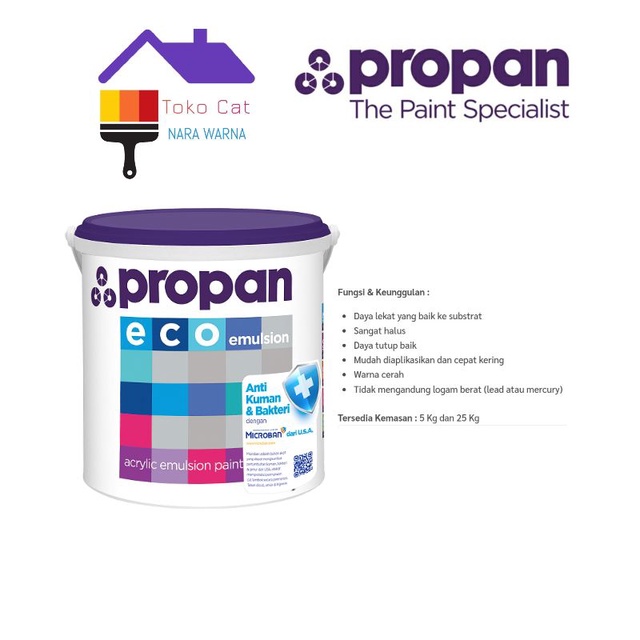 Jual PROPAN ECO EMULSION EE-4010 Cat Tembok Interior - 5kg | Shopee ...