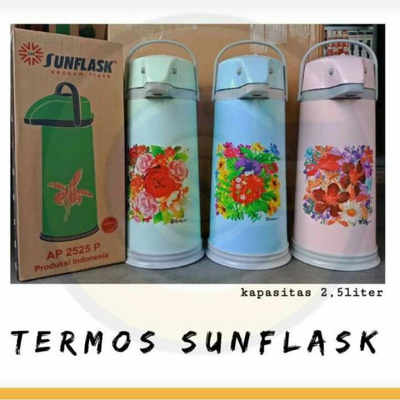 Jual Termos pencet sunflask air panas 2,5 Liter AIR POT || XTRA PACKING BUBLE WARP | Shopee ...