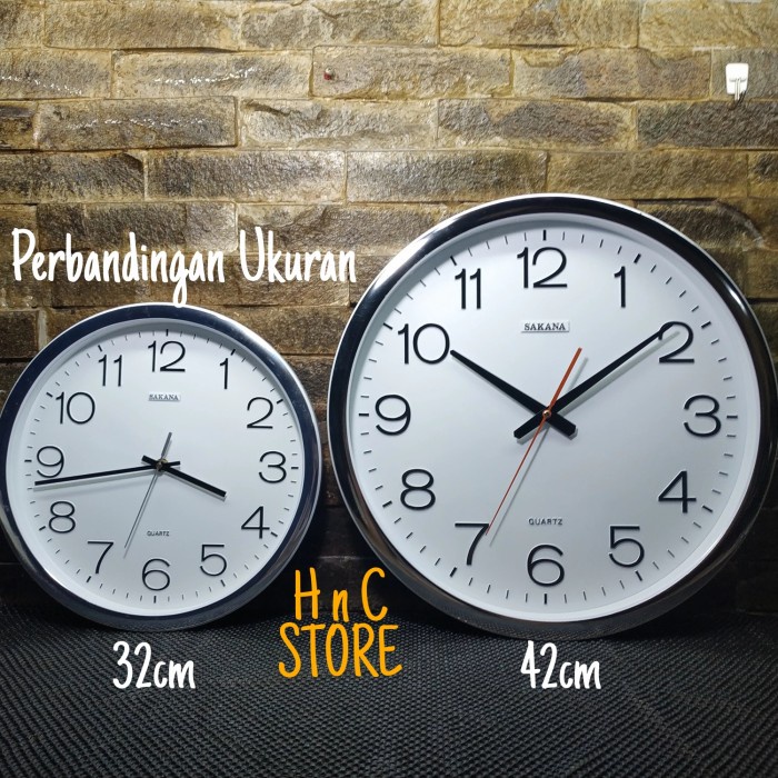 Jual Dinding-Jam- Ukuran Besar Diameter 42cm, Jam Dinding Sakana 076 ...