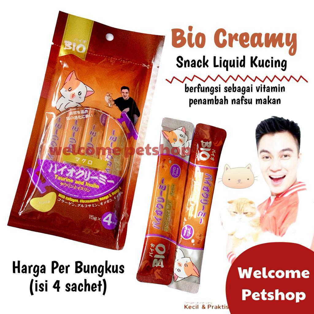 Jual Bio Creamy Snack Cair Kucing Tuna / Snack Kucing | Shopee Indonesia