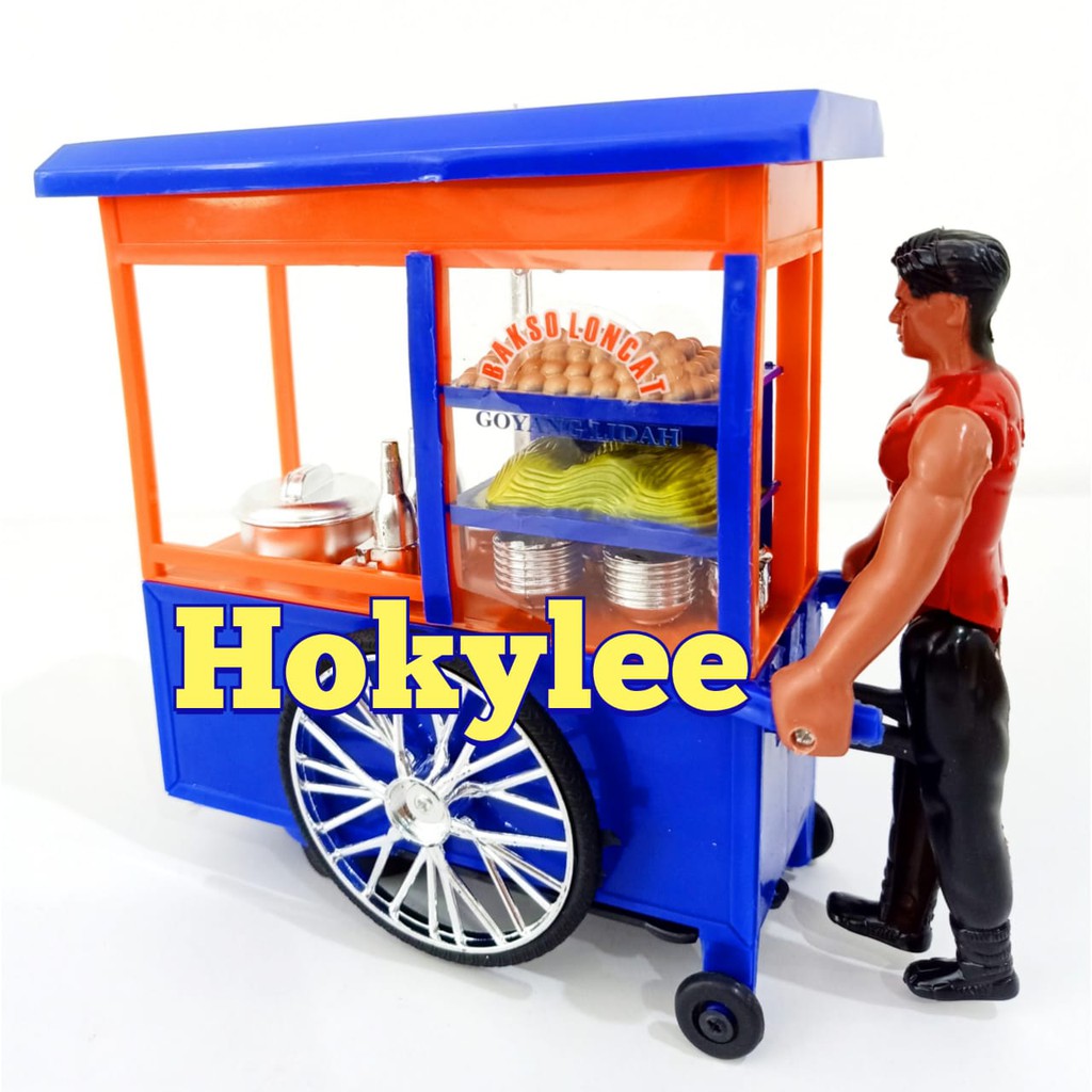 Jual MAINAN GEROBAK TUKANG BAKSO DORONG BAKSO LONCAT GOYANG LIDAH ...