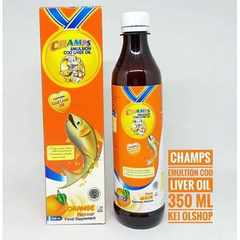 Jual CHAMPS EMULSION Cod Liver Oil 350 ML | Shopee Indonesia
