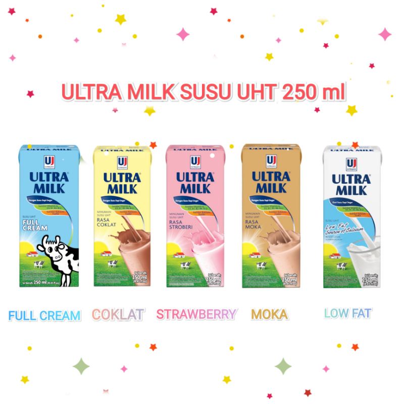 Jual ULTRA MILK SUSU UHT 250 ml / Karton isi 24 pc | Shopee Indonesia