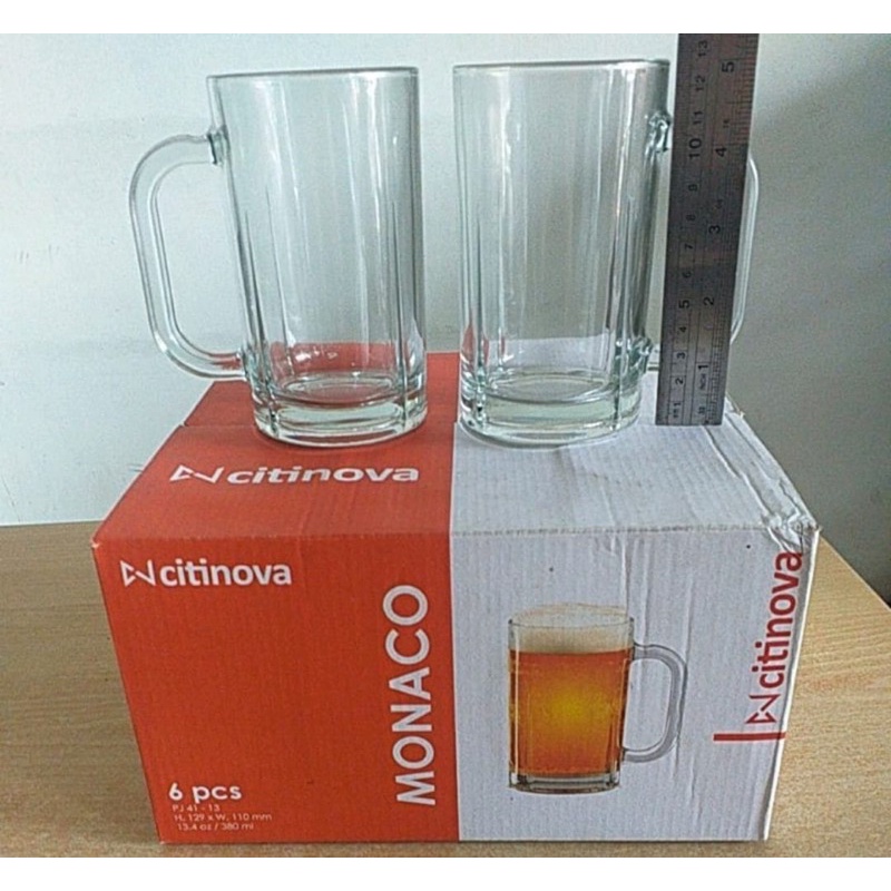 Jual Citinova Gelas Gagang Monaco Set Isi 6 Pcs / Gelas Bir / Beer Glass / Gelas Es | Shopee ...