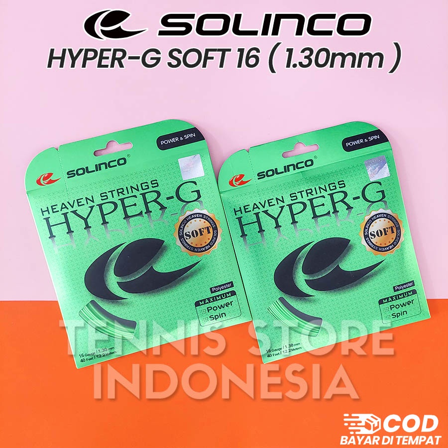 Jual Senar Tenis Solinco Hyper-G Soft 1.30 / 16 String Original Hyper G | Shopee Indonesia
