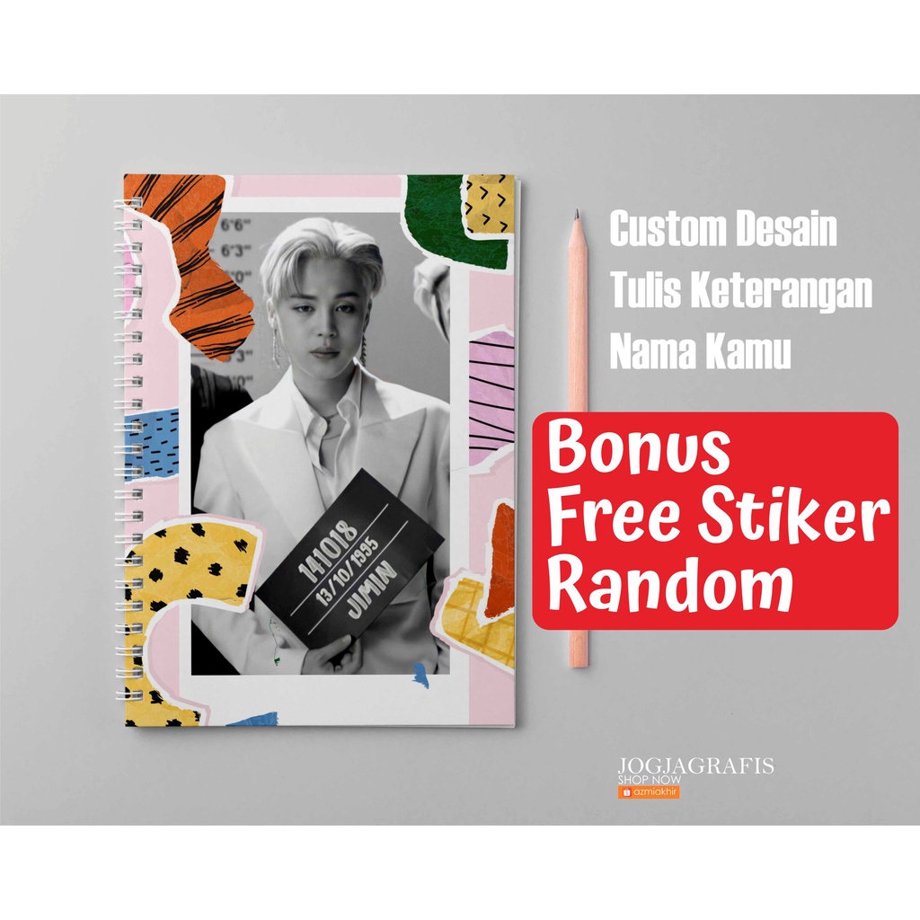 Jual Buku Notebook BTS Custom Frame Photo A5 / BUKU TULIS / Notebook ...