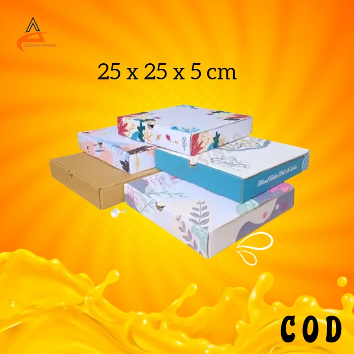 Jual Box 25x25x5 cm kardus kerdus karton kuker toples 250 gr isi 4 ...