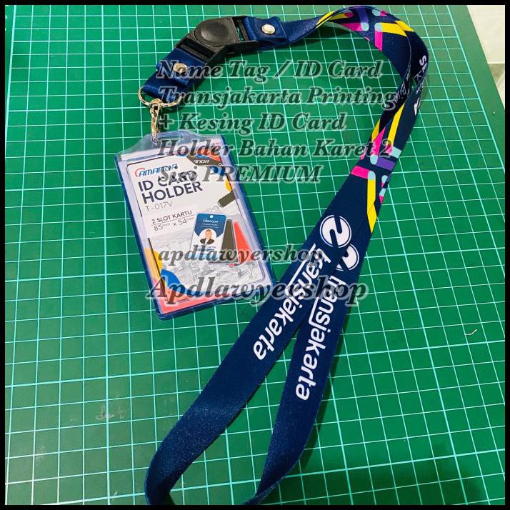 Jual Name Tag Id Card Holder Plus Tali Id Card Transjakarta Printing 2 ...